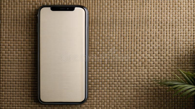 Blank White Cell Phone Template.Mockup Blank Stock Image - Image of ...