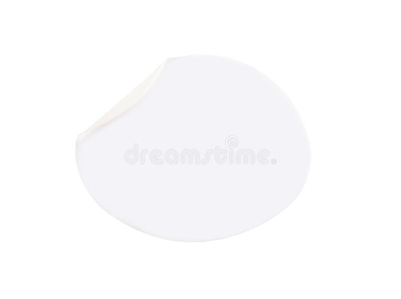 Blank White Circle Paper Sticker Label Isolated On White Background ...