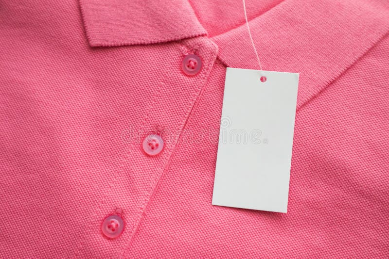 Blank White Clothes Tag Label on New Shirt Stock Photo - Image of ...