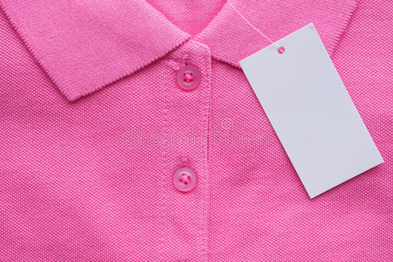 Blank White Clothes Tag Label on New Shirt Stock Photo - Image of ...