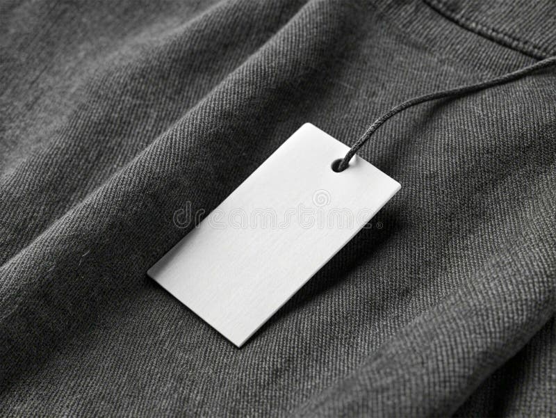 A Blank White Clothing Label Tag Mockup for Customization and Branding ...