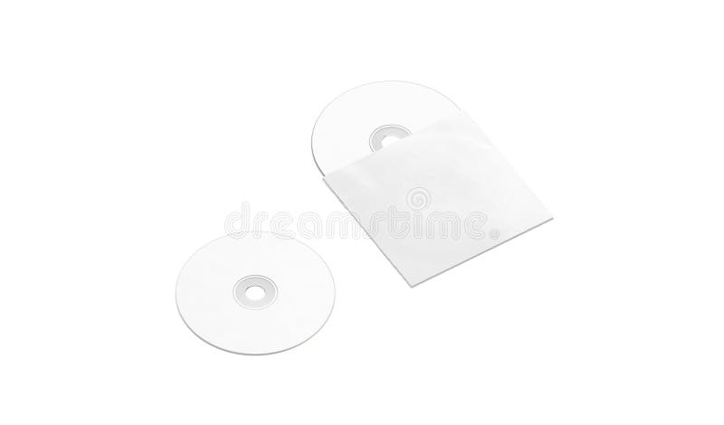 Blank White Compact Disk Isolated and Cover Mockup, Isolated Stock ...