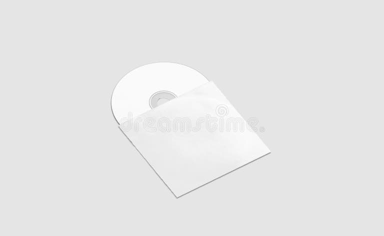 Blank White Compact Disk Packaging Mock Up, Isolated, Top View Stock ...