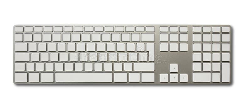 Blank White Computer Keyboard Stock Photo - Image of connection ...