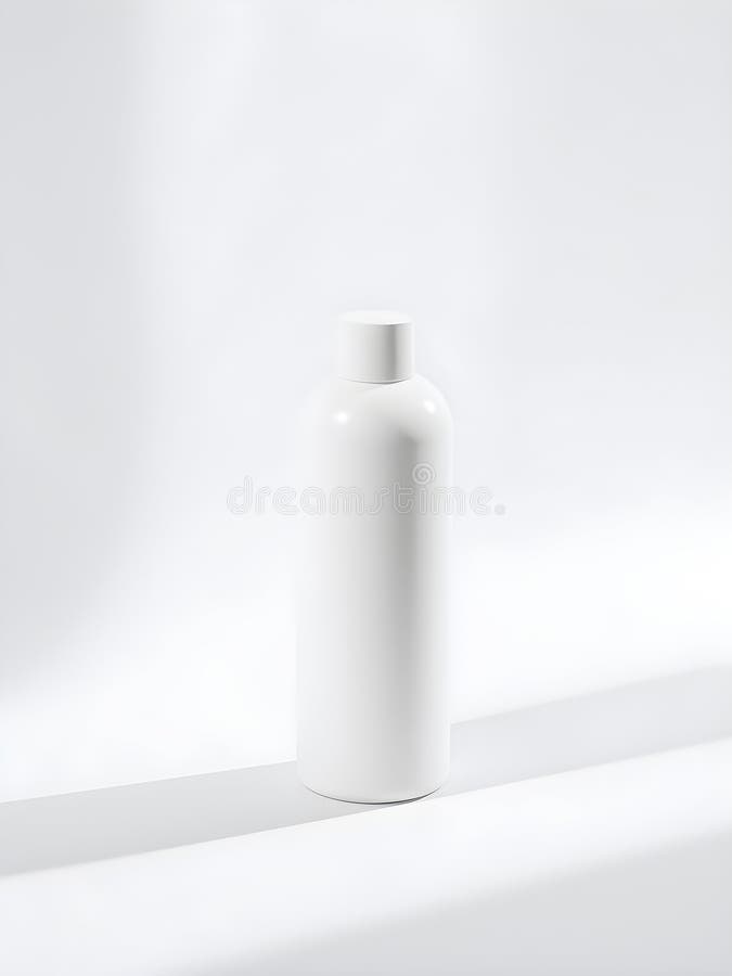 Blank White Cosmetic Bottle on White Background. Mock Up Stock Image - Image of medicine, cream ...