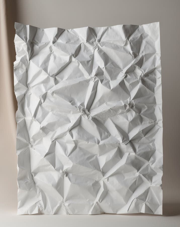 Blank White Crumpled and Creased Paper Poster Texture Stock Photo ...