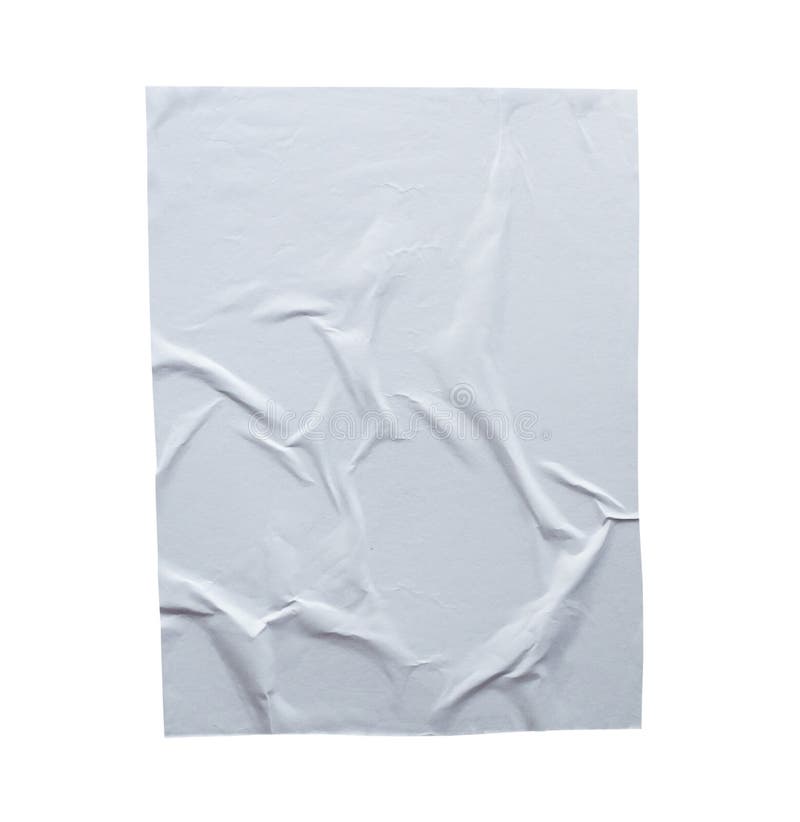Blank White Crumpled and Creased Paper Poster Texture Isolated on White ... Blank White Crumpled and Creased Paper Poster Texture Isolated on White ...