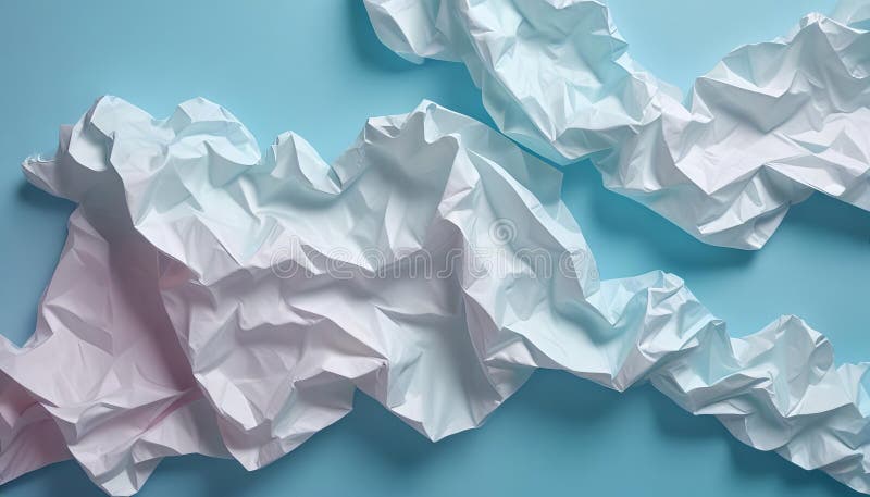 Blank White Crumpled Paper Poster Texture Background Stock Illustration ...