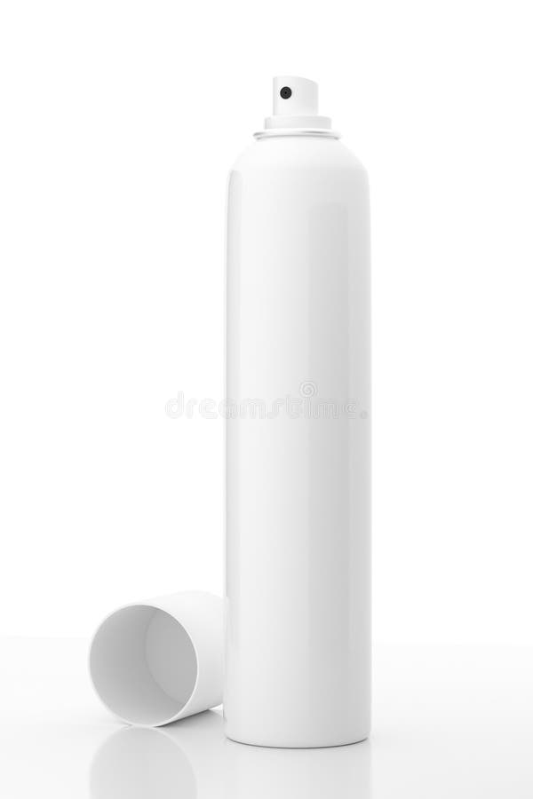 Blank White Deodorant Perfume Spray Can Mockup - 3D Illustration Stock ...