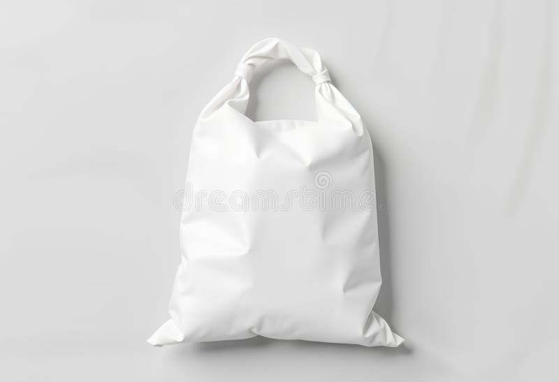 Blank White Drawstring Backpack Mockup Lying, Top View. Stock Photo ...
