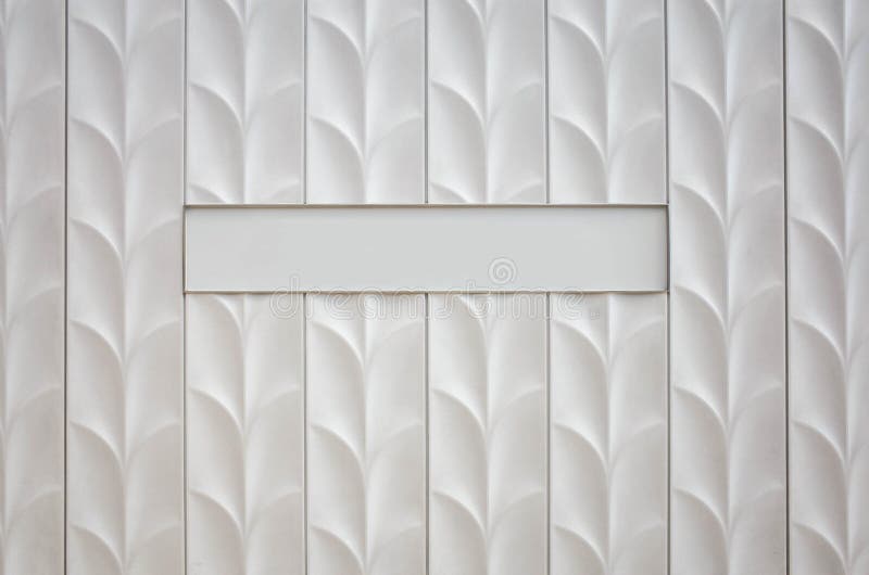 Blank White Empty Mockup Template of Shop Sign with Stylish 3d Wall ...