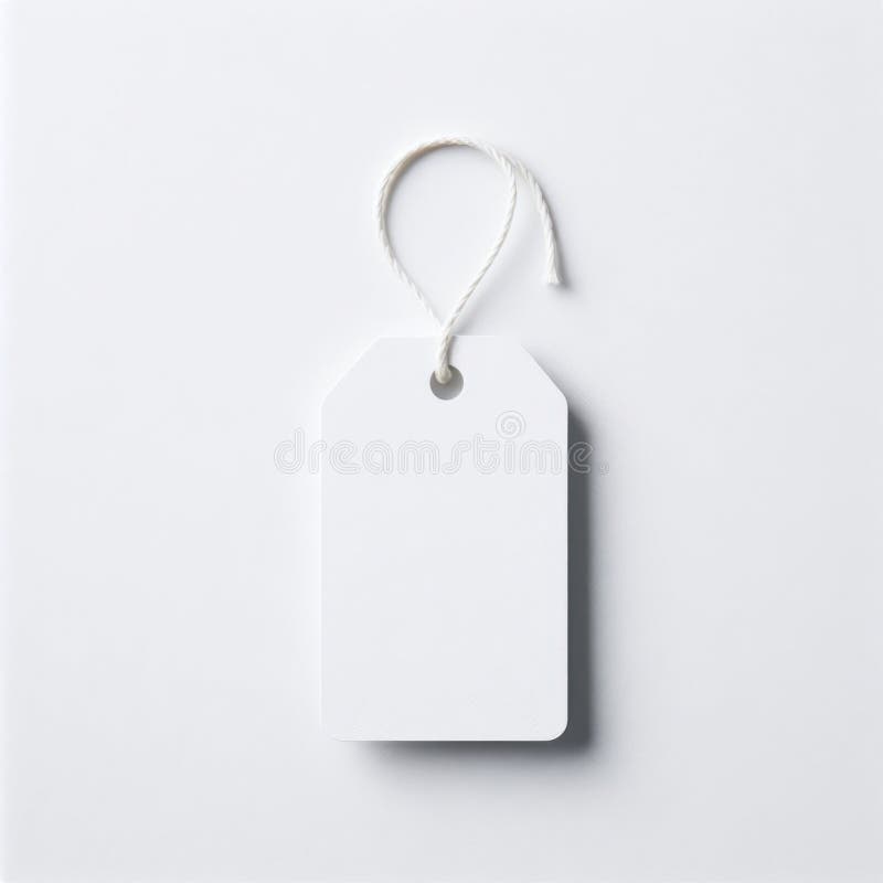 Blank White Empty Price Tag, White Note or Gift Card Mock Up Solid ...