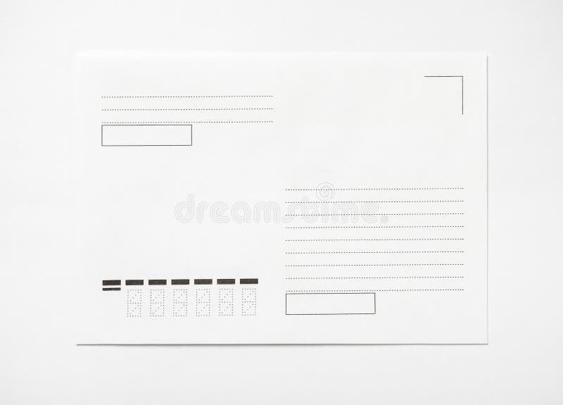 Blank white envelope stock photo. Image of information - 85684318