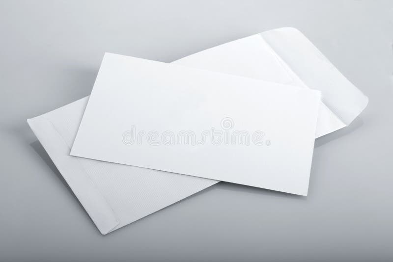 White Envelope and Invitation Card Mockup Stock Image - Image of white ...