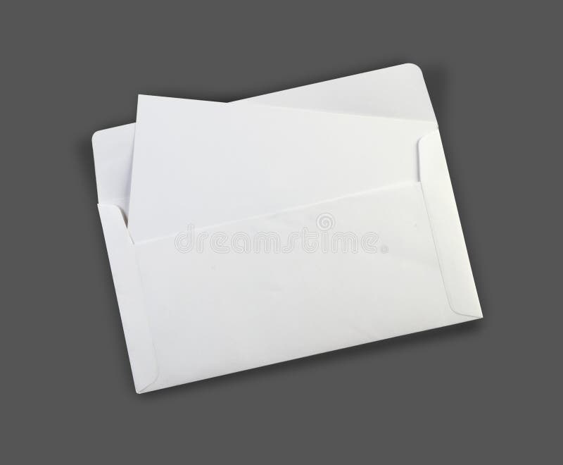 Blank White Envelope Mockup with a Invitation Card Stock Image - Image ...