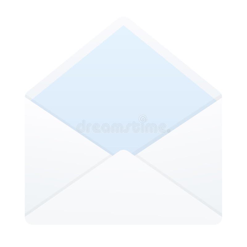 Blank White Envelope - Modern Flat Design Style Single Isolated Image ...