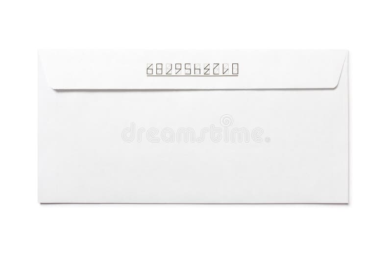 Simple Blank White Envelope Isolated, Front View. Stock Photo - Image ...