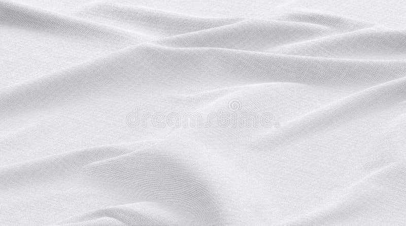 Blank White Fabric Waves Material Mockup, Top View Stock Illustration ...