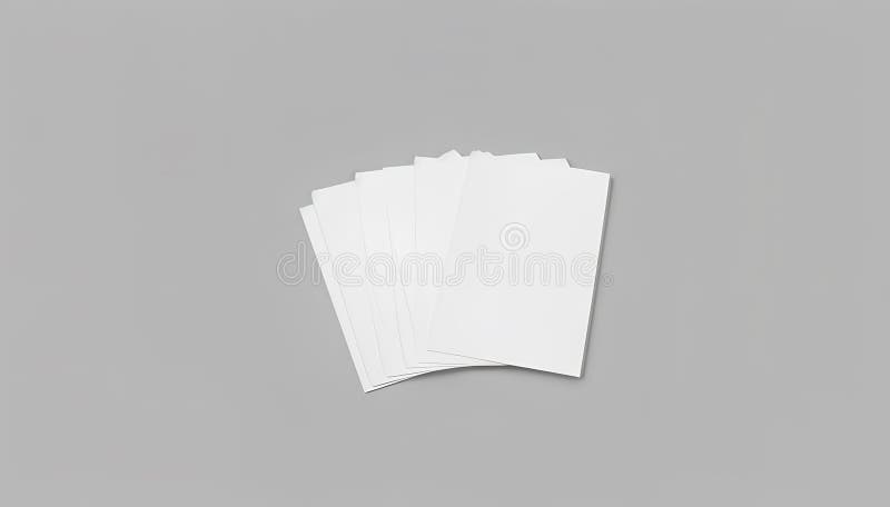 Blank White Five Playing Cards Face Mock Up, Isolated. Stock Image ...