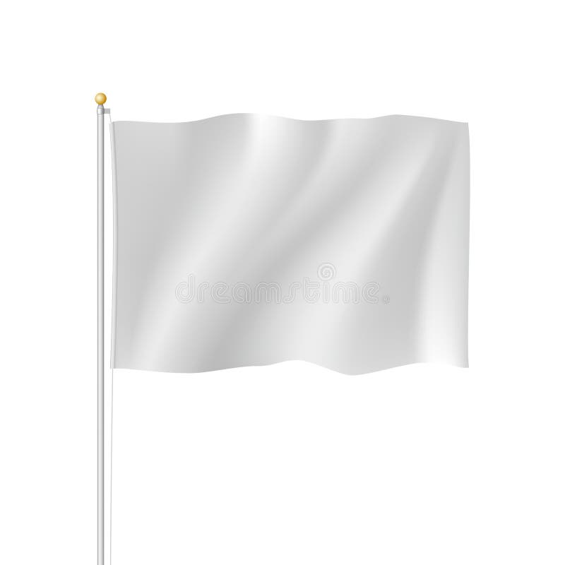 Blank White Flag Stock Illustration - Image: 50891870