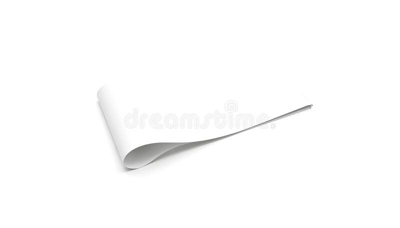 Blank White Folded Fabric Mock Up, Side View. Stock Illustration ...