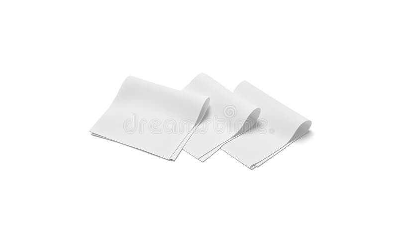 Blank White Folded Fabric Samples Mock Up, Side View. Stock ... Blank White Folded Fabric Samples Mock Up, Side View. Stock ...
