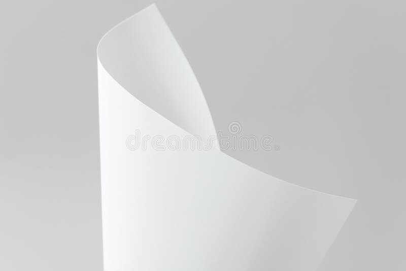 Blank White Folded Paper on a Gray Background Stock Photo - Image of ...