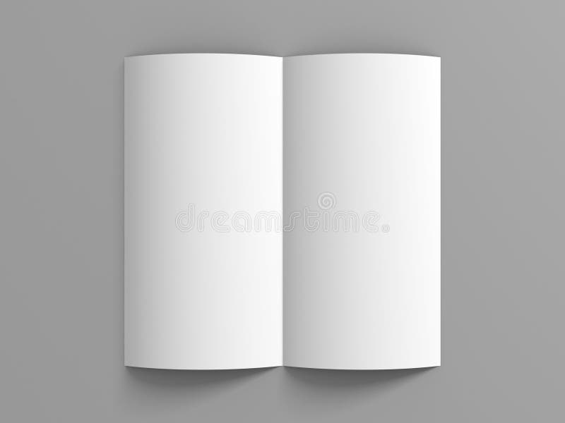 Blank White Folder Brochure Template Mockup Stock Illustration ...