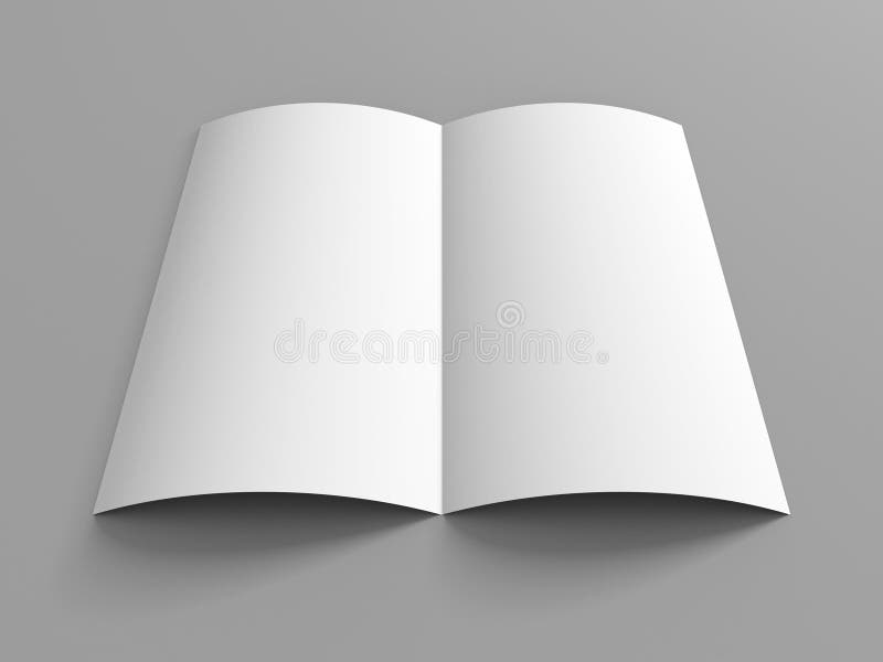 Blank White Folder Brochure Template Mockup Stock Illustration ...
