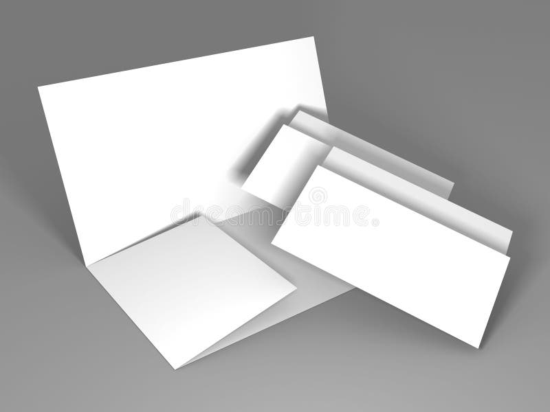 Blank White Folder Brochure Template Mockup Stock Illustration ...