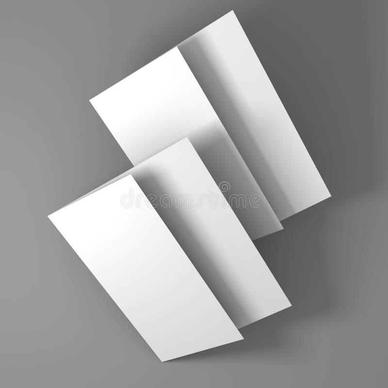 Blank White Folder Brochure Template Mockup Stock Illustration ...