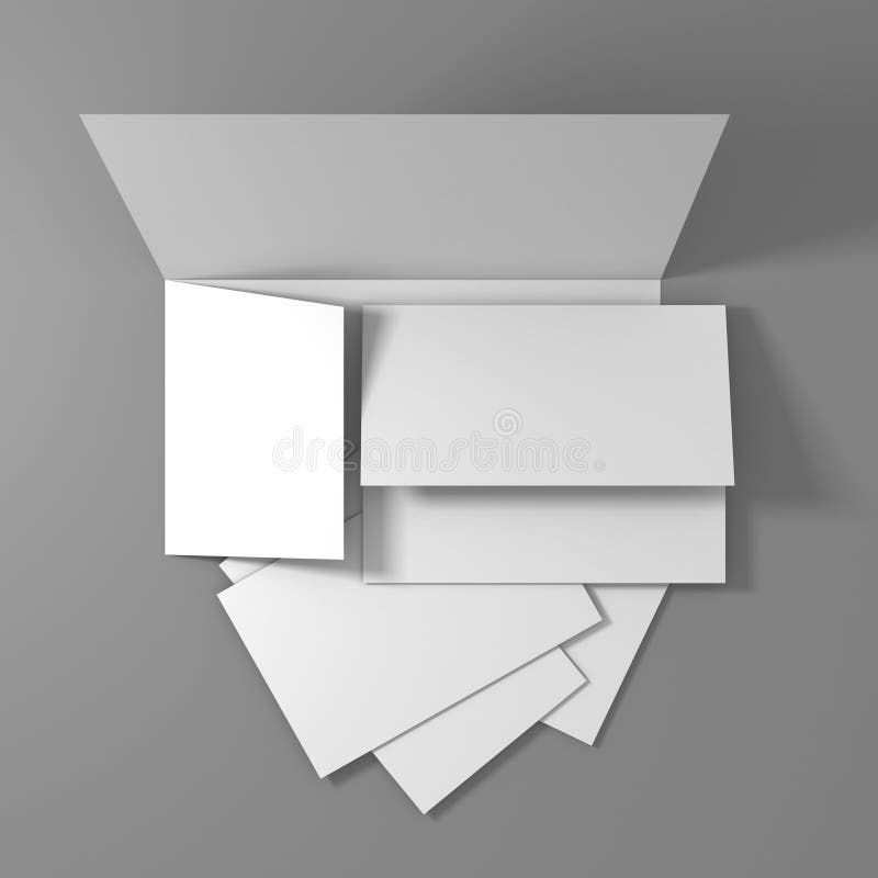 Blank White Folder Brochure Template Mockup Stock Illustration ...