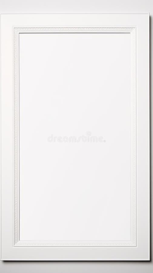 A Blank White Frame on a White Wall Stock Illustration - Illustration ...