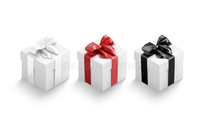 Gift Box Side View Red Ribbon Bow White Stock Illustrations – 111 Gift ...