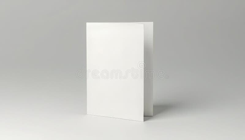 Blank White Greeting Card on Neutral Background Stock Photo - Image of ...