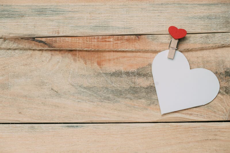 Blank White Heart-shaped Note Under Your Text Stock Image - Image of ...