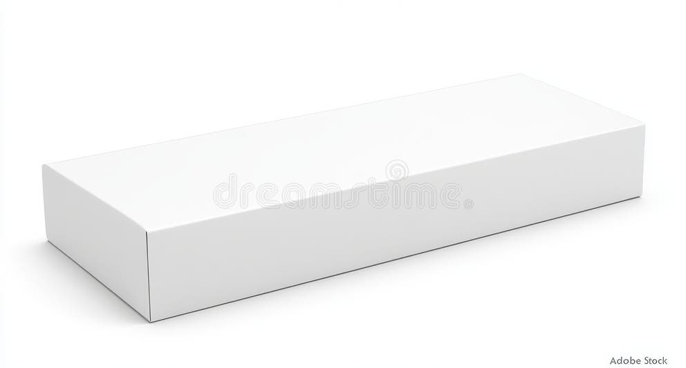 Blank White Horizontal Rectangle from the Far Top Angle. Stock ...