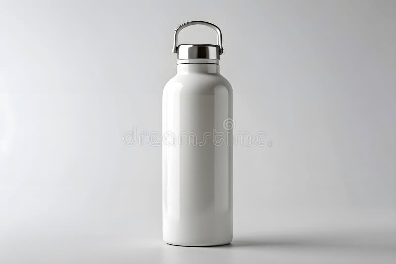 A Blank White Hydro Flask Sport Water Dew Bottle Mockup Stock ...