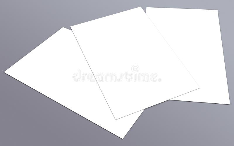 Blank White 4x8 Inch Flyer Collection - 25 Stock Illustration ...