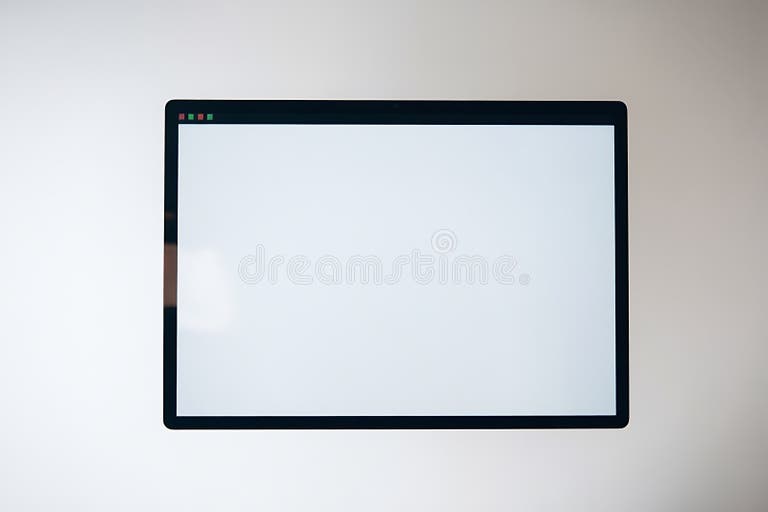 A Blank White Interactive Smartboard Mounted on a Wall Stock ...