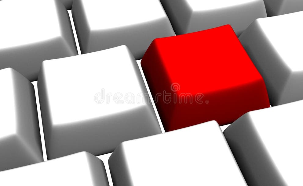 Blank white keyboard keys stock illustration. Illustration of desktop ...