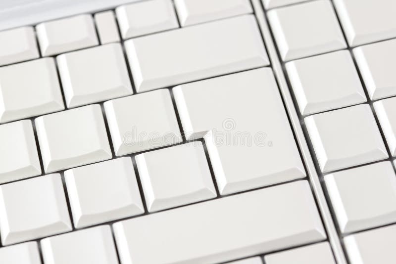 Blank White Keys on a Computer Keyboard Stock Image - Image of empty ...