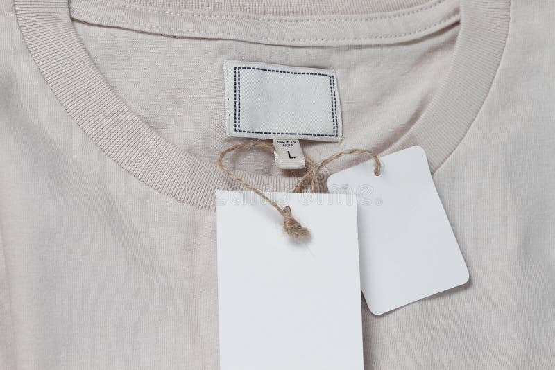 Blank White Label for Your Text Stock Image - Image of pocket, studio ...