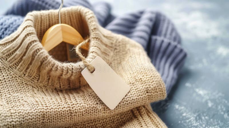 Blank White Laundry Care Clothes Label on Shirt Fabric Texture Stock ...