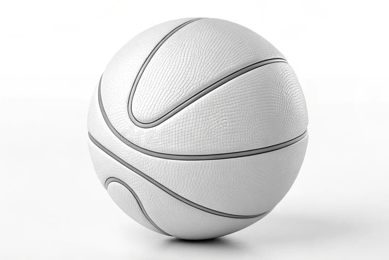 Blank White Leather Basketball Ball Realistic Mock Up - Generated by Ai ...