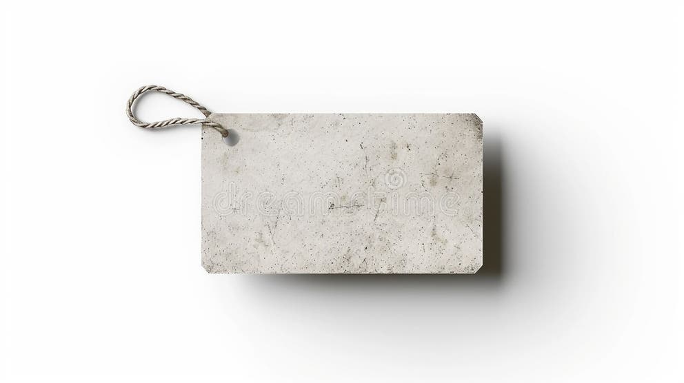 Blank White Leather Tag with Twisted Rope String, Ideal for ...