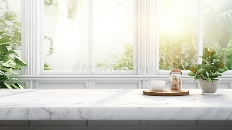 Blank White Marble Counter in Modern Luxury Design Countertops with ...