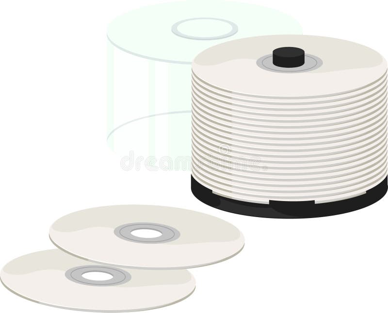 Blank White Music Compact Disc Stock Vector - Illustration of space ...