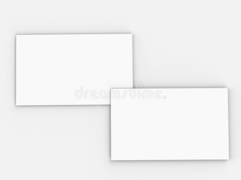 Mockup White Business Cards Front Back Stock Illustrations – 215 Mockup ...