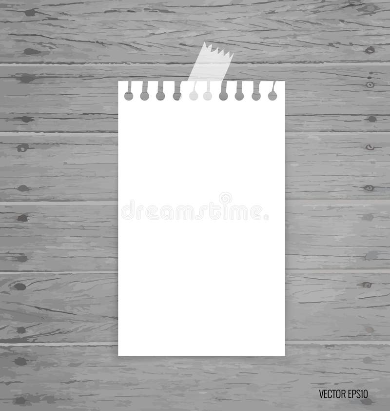 Blank White Note Papers, Ready for Your Message. Vector Illustration ...